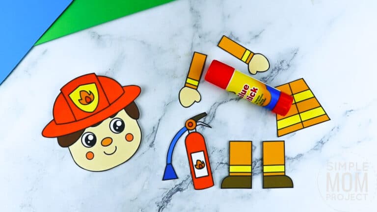 Free Printable Firefighter Craft Template - Simple Mom Project