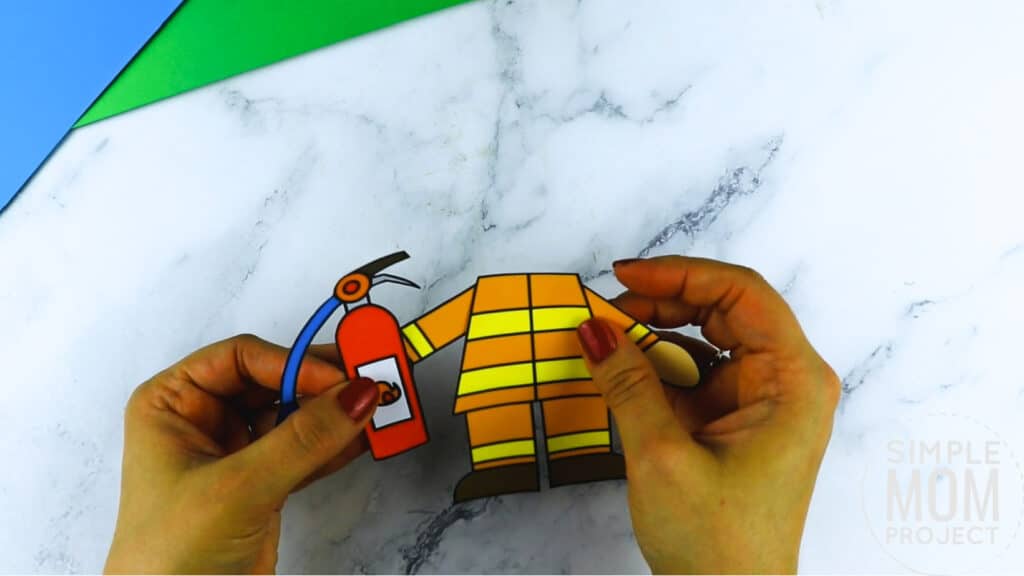 Firefighter Community Helper Craft – Free Printable Template - Simple ...