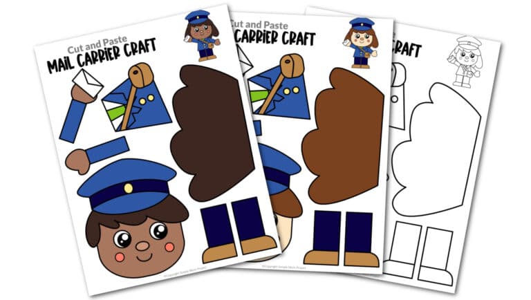 Free Printable Mail Carrier Craft Template – Simple Mom Project