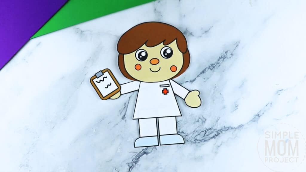 Nurse Paper Craft for Kids – Free Printable Community Helper - Simple ...