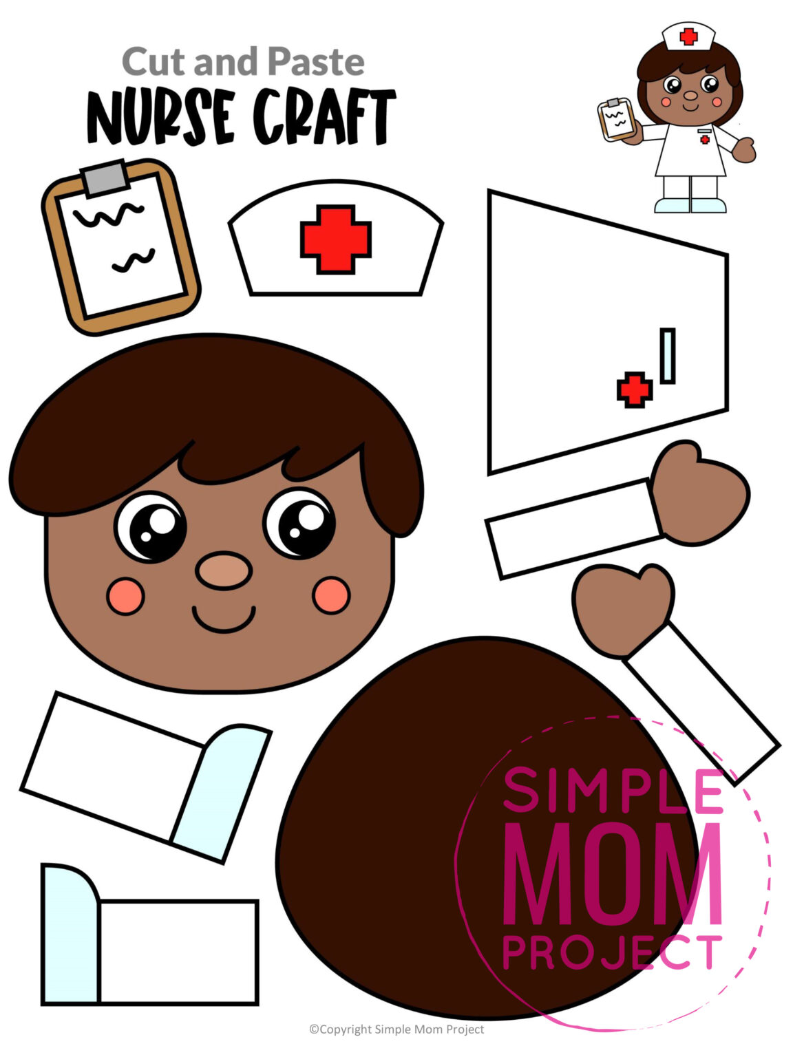 Free Printable Nurse Craft Template - Simple Mom Project