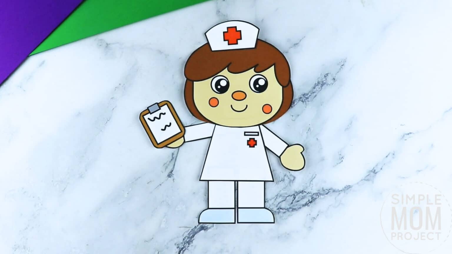 Nurse Paper Craft for Kids – Free Printable Community Helper - Simple ...