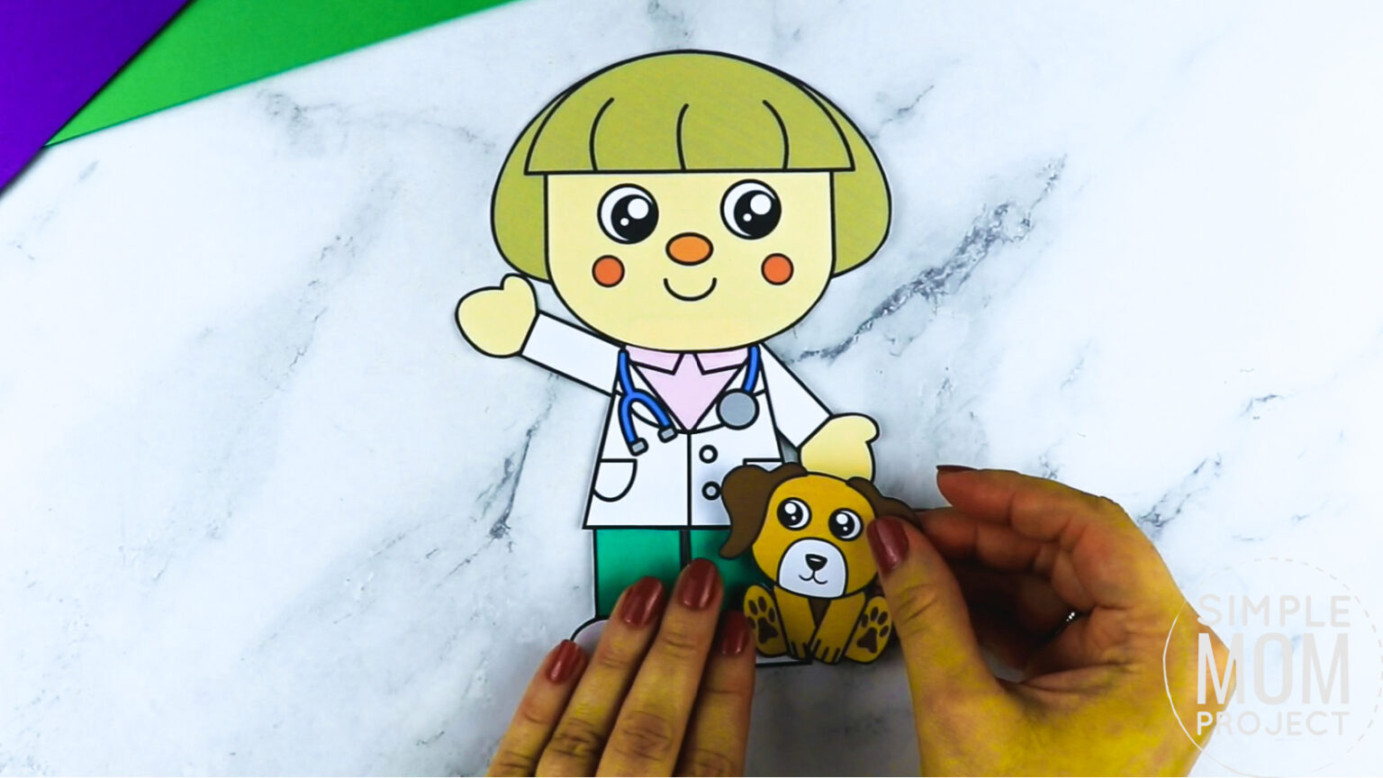 Free Printable Veterinarian Craft Template - Simple Mom Project