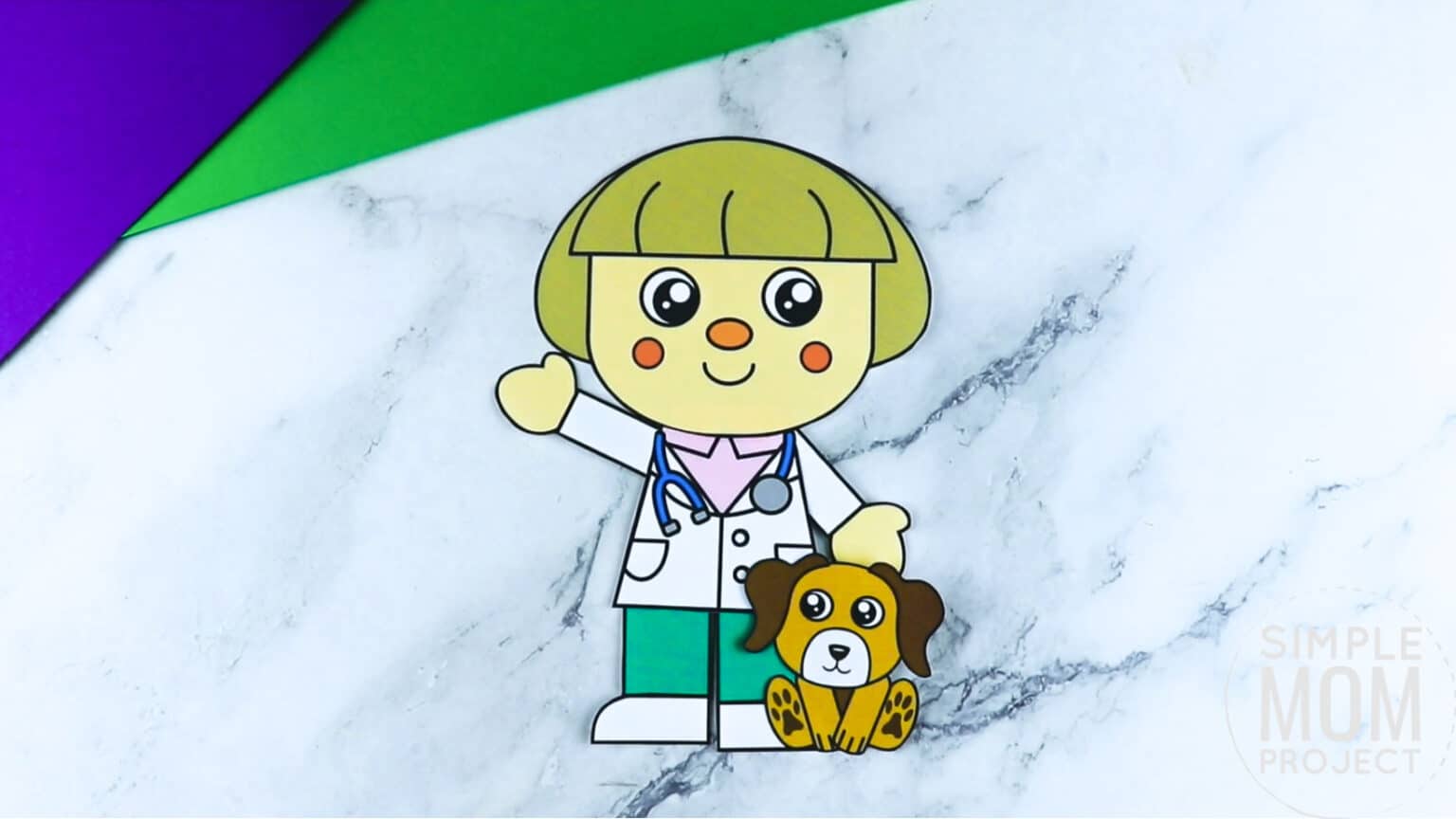 Free Printable Veterinarian Craft Template - Simple Mom Project