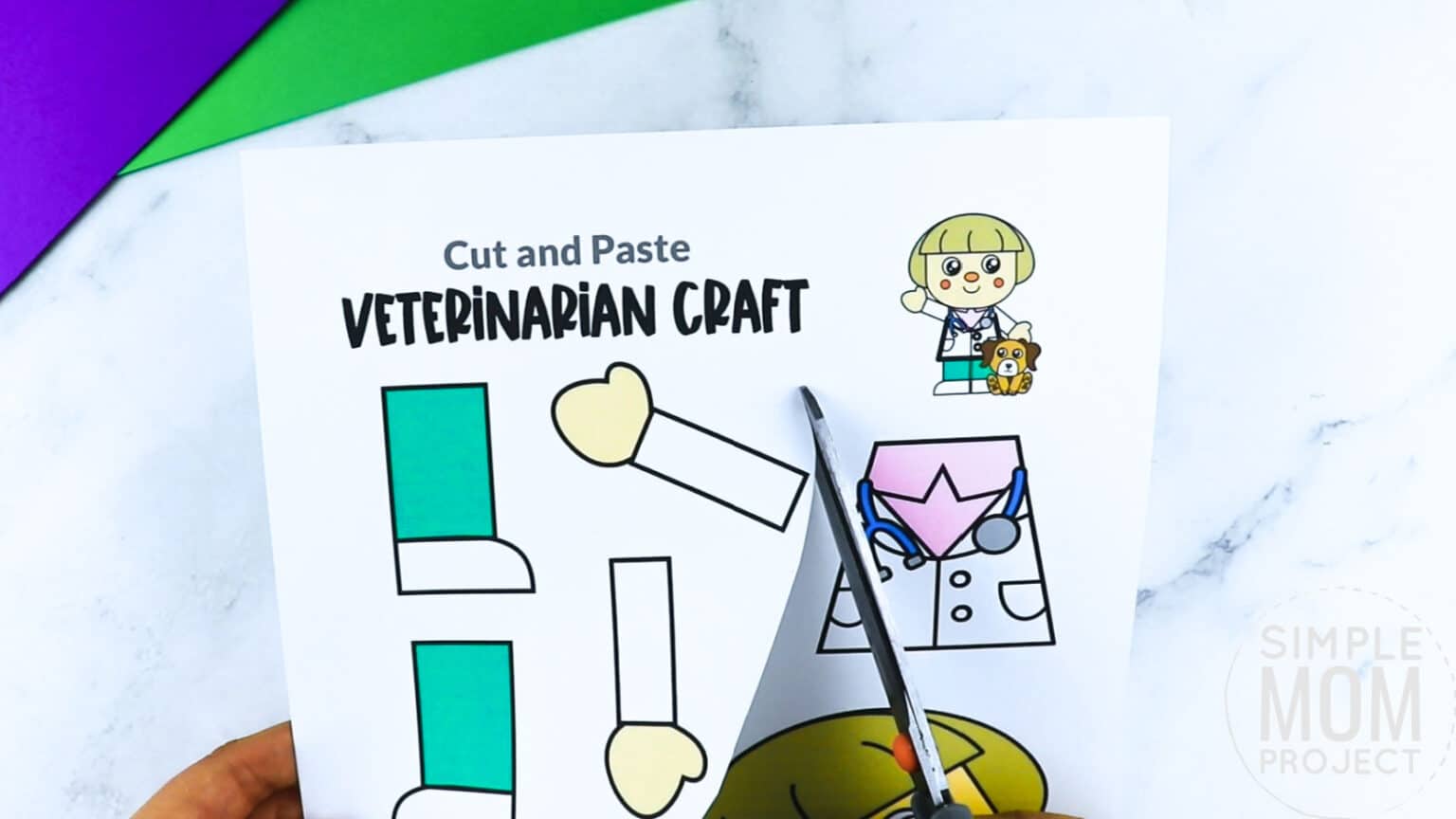 Free Printable Veterinarian Craft Template (Easy Community Helper ...