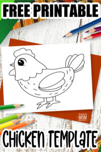 Free Printable Chicken Template – Simple Mom Project