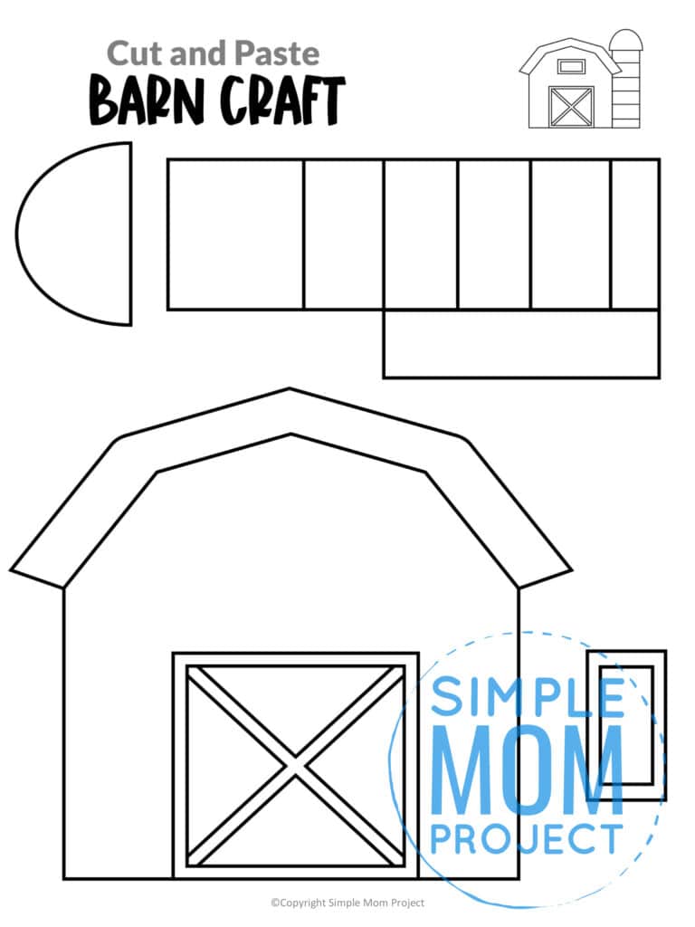 Free Printable Barn Craft Template – Simple Mom Project