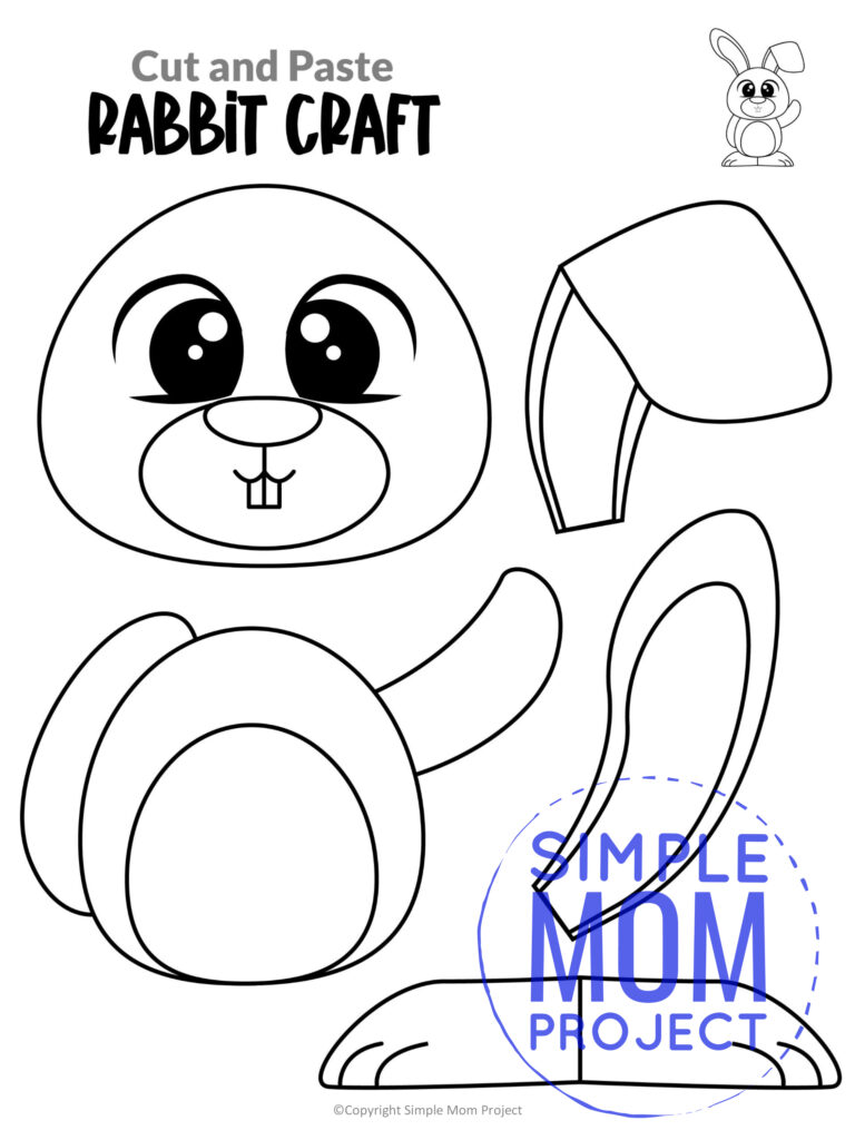 Free Printable Rabbit Craft Template - Simple Mom Project