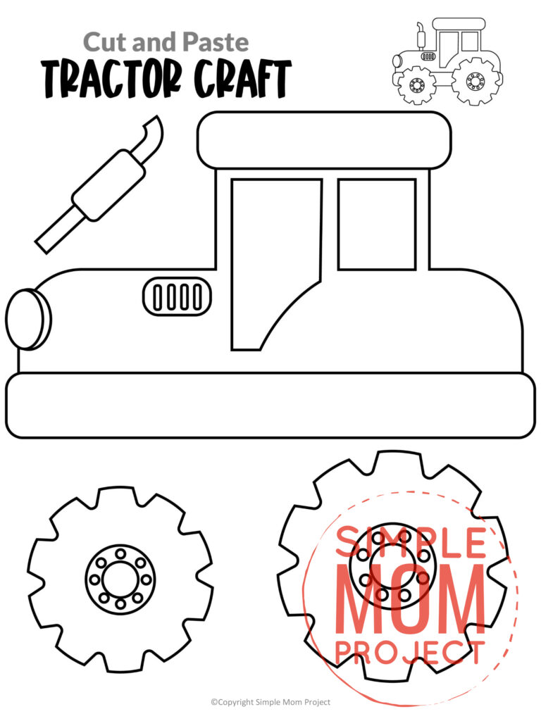 Free Printable Tractor Craft Template - Simple Mom Project