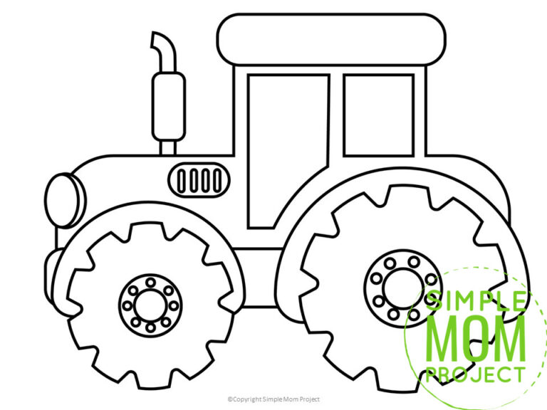 Free Printable Tractor Template - Simple Mom Project