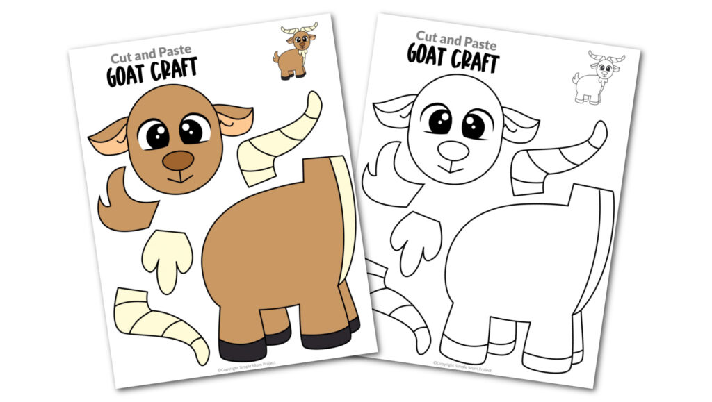 Free Printable Goat Craft Template - Simple Mom Project