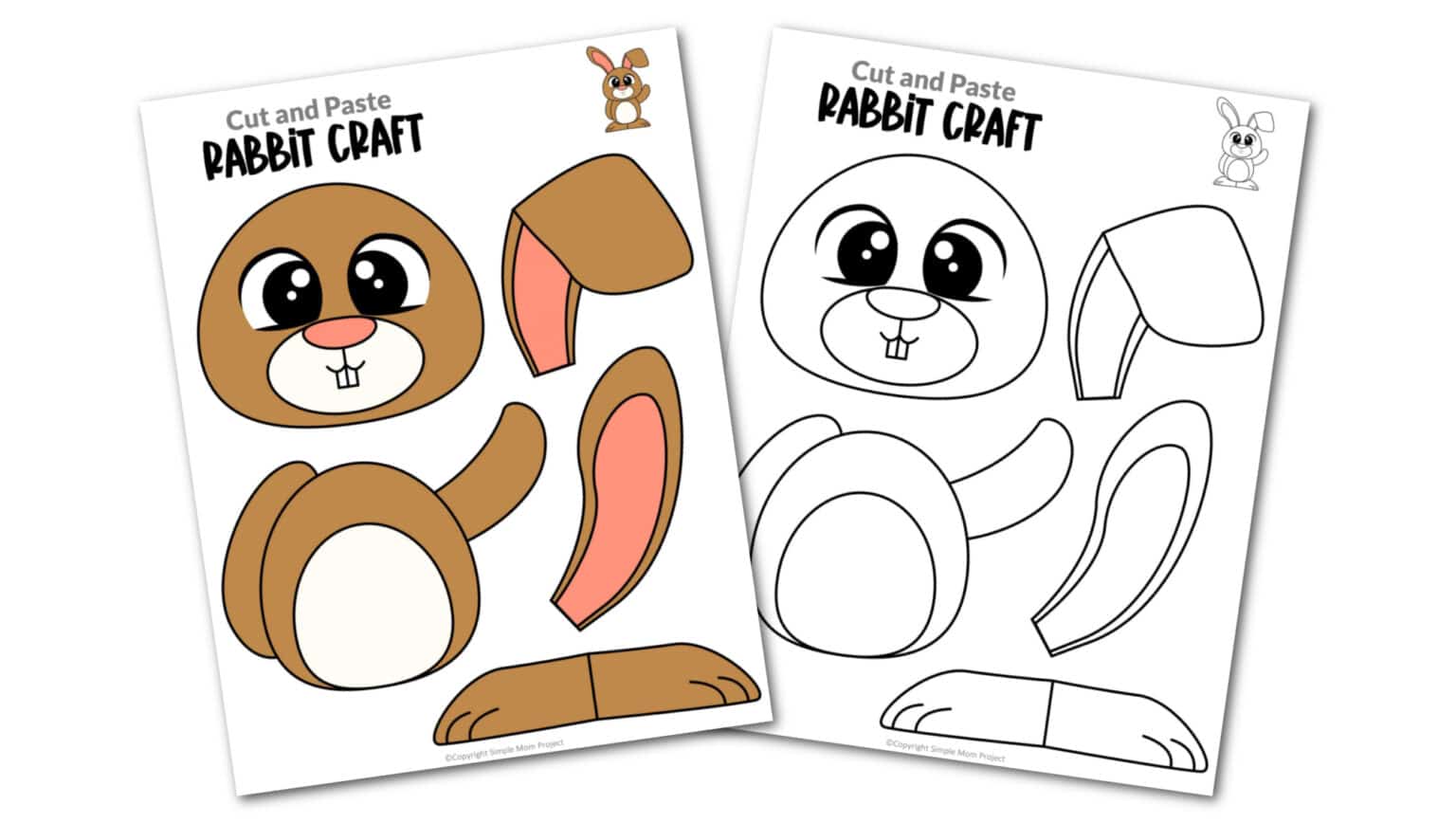 Free Printable Rabbit Craft Template - Simple Mom Project