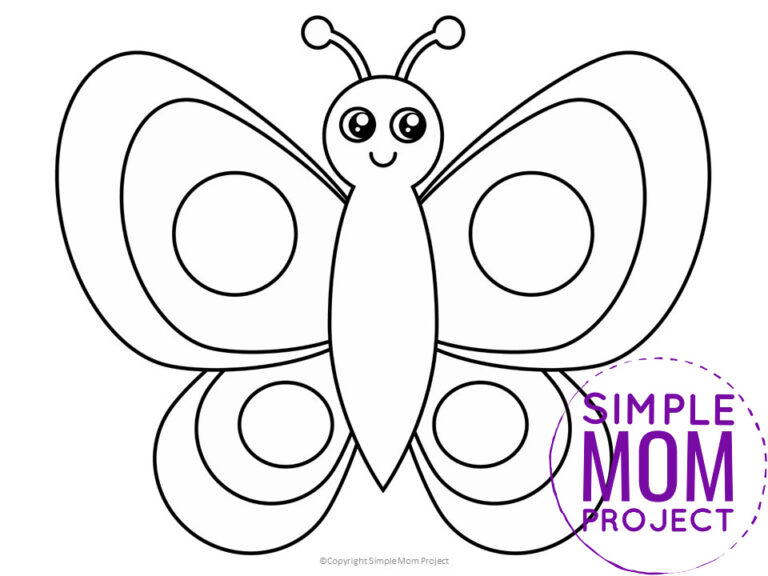Free Printable Cartoon Butterfly Template - Simple Mom Project