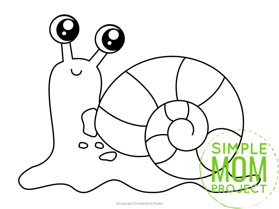 Free Printable Snail Template Simple Mom Project