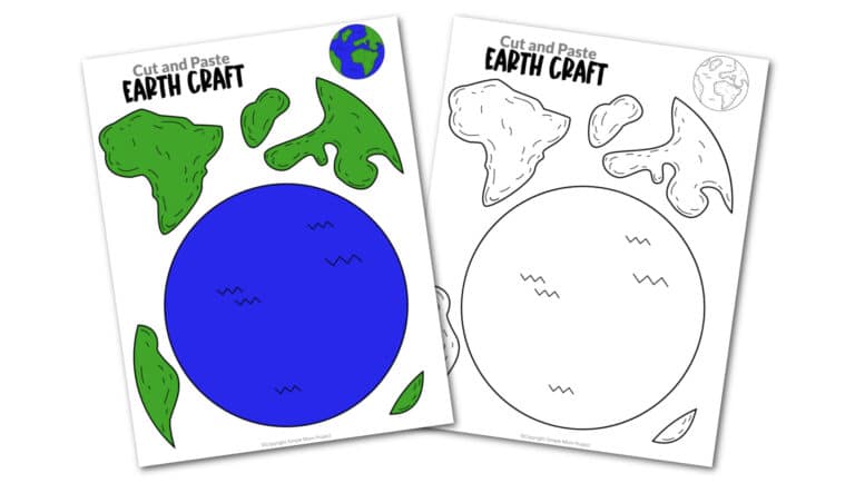 Cut and Paste Earth Craft with Earth Template – Simple Mom Project