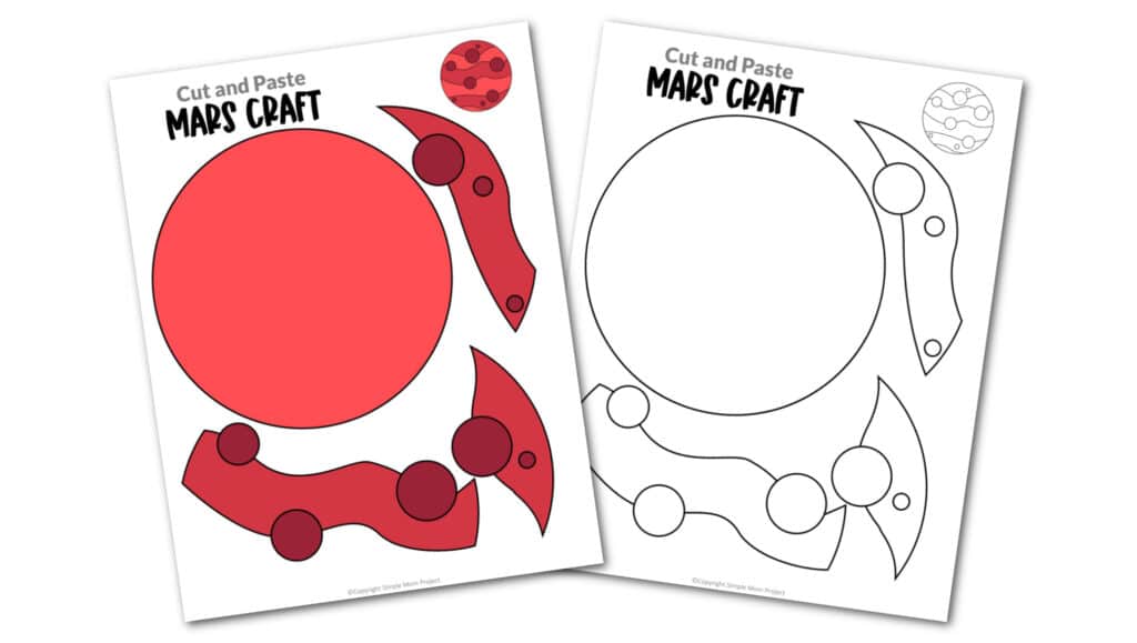 Mars Craft With Printable Template – Simple Mom Project