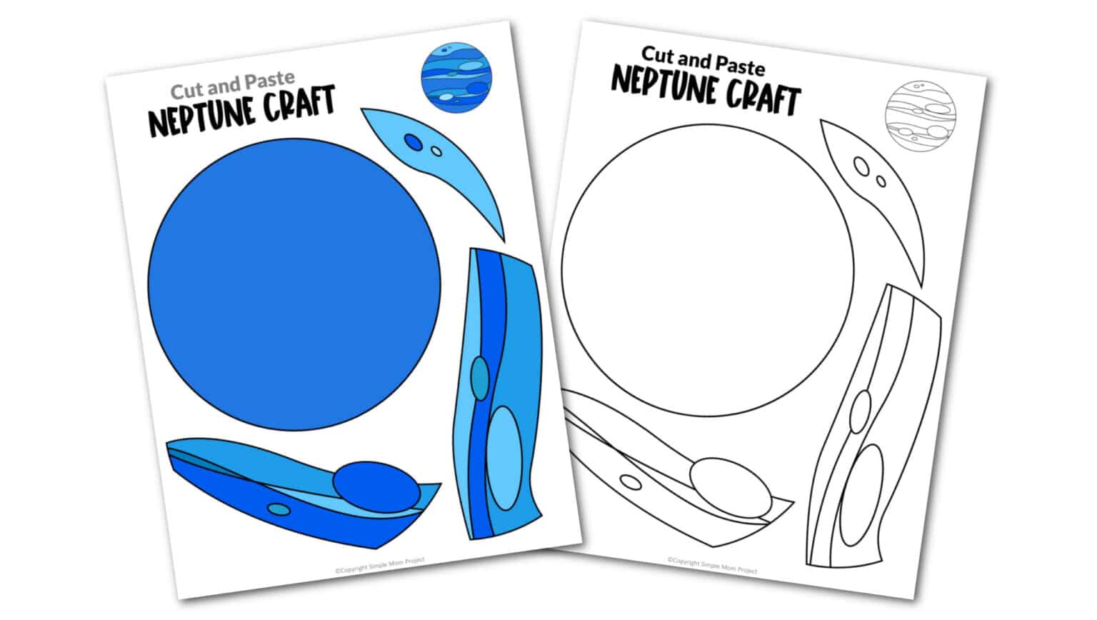 Neptune Craft with Printable Neptune Template - Simple Mom Project