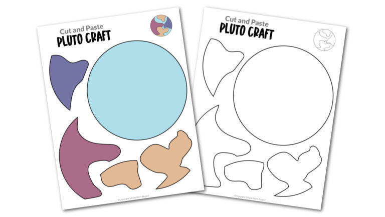 Pluto Craft With Printable Template - Simple Mom Project