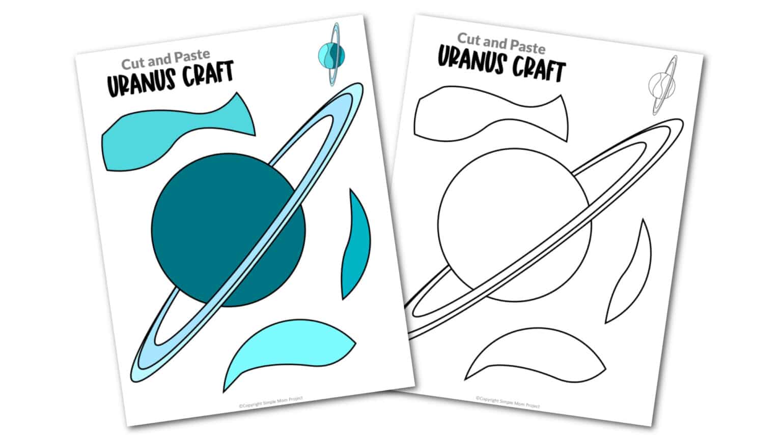 Uranus Craft With Printable Template - Simple Mom Project