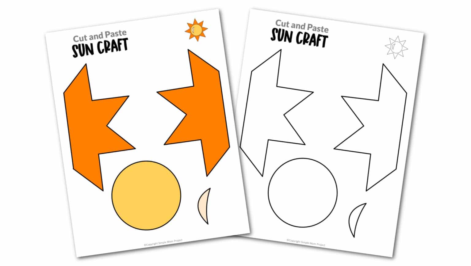 Sun Craft Printable Template - Simple Mom Project