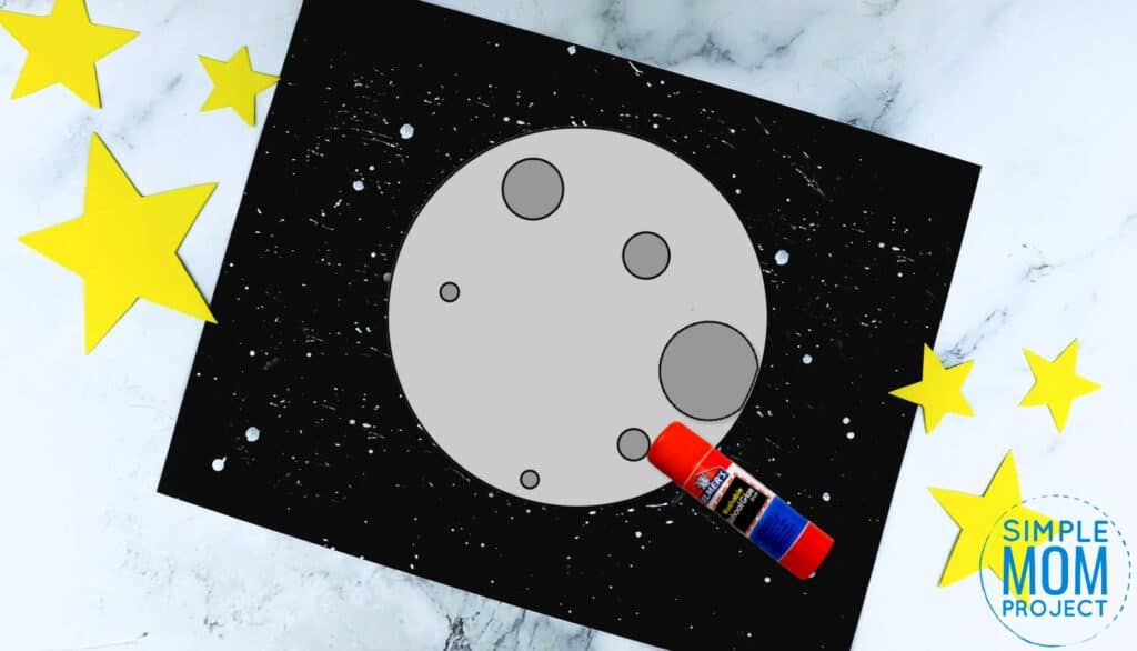 Cut and Paste Moon Craft with Moon Template - Simple Mom Project
