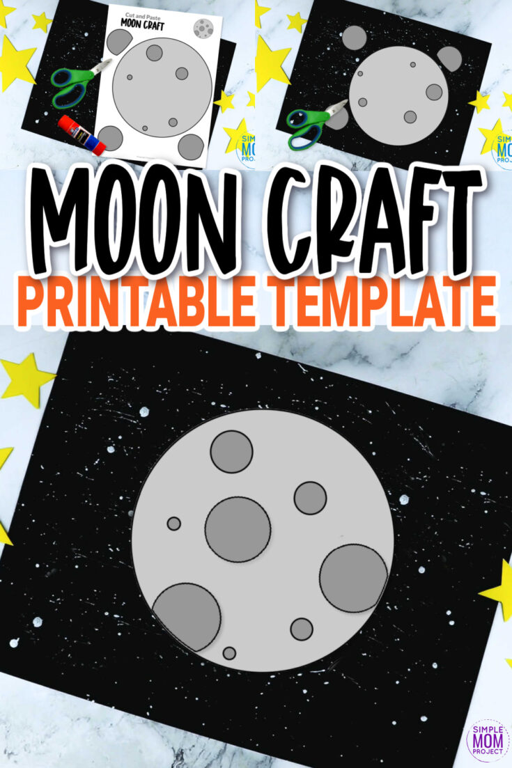 Cut and Paste Moon Craft with Moon Template – Simple Mom Project