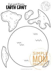 Cut and Paste Earth Craft with Earth Template – Simple Mom Project