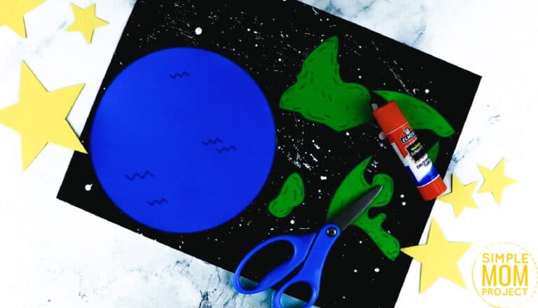 Cut and Paste Earth Craft with Earth Template - Simple Mom Project