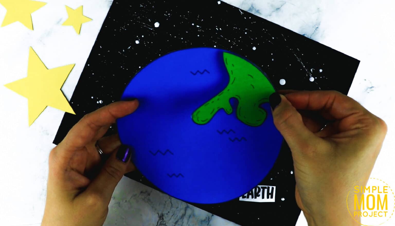 Cut and Paste Earth Craft with Earth Template - Simple Mom Project
