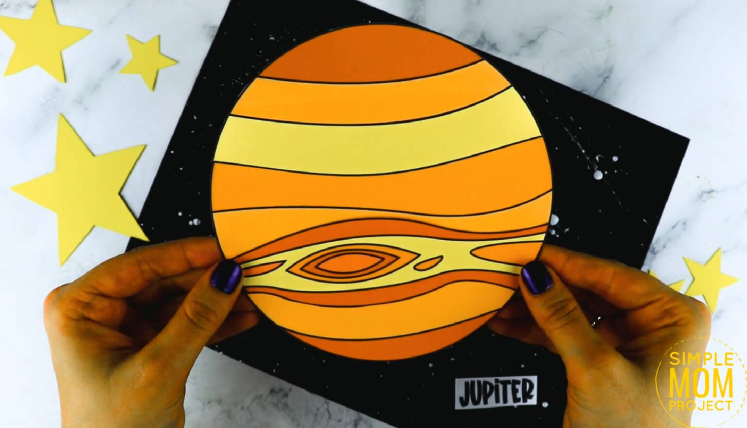 Planet Jupiter Cut and Paste Craft with Jupiter Template – Simple Mom ...