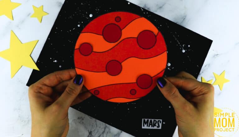 Mars Craft With Printable Template – Simple Mom Project