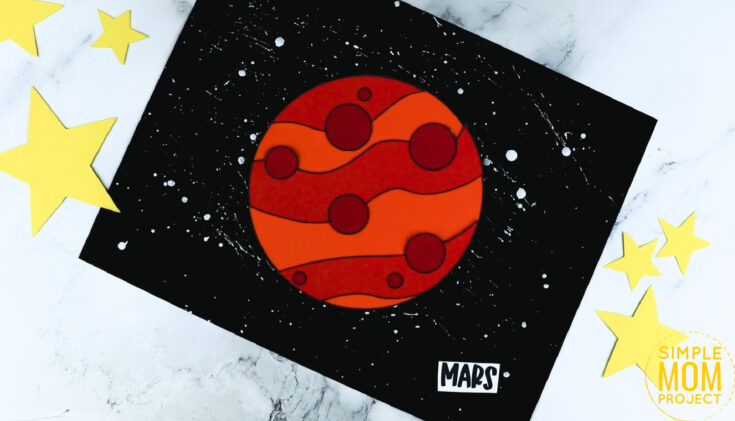 Mars Craft With Printable Template - Simple Mom Project