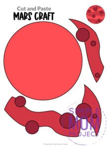 Mars Craft With Printable Template - Simple Mom Project