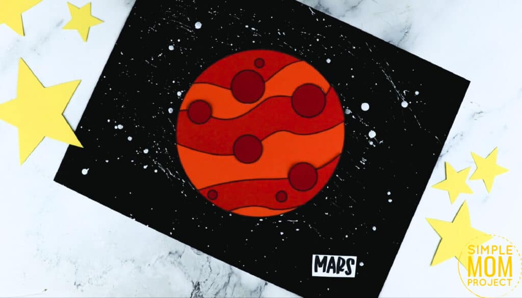 Mars Craft With Printable Template - Simple Mom Project