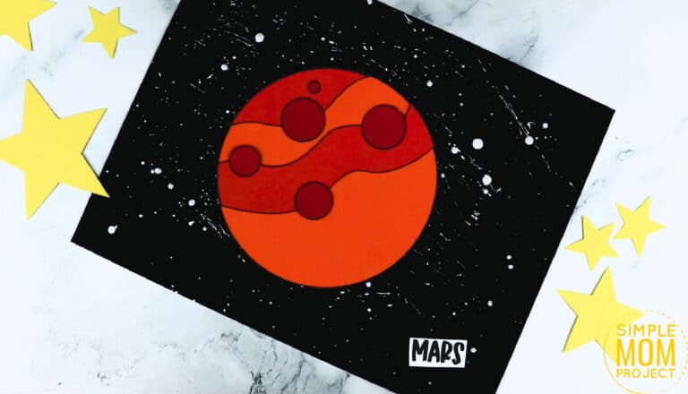 Mars Craft With Printable Template - Simple Mom Project