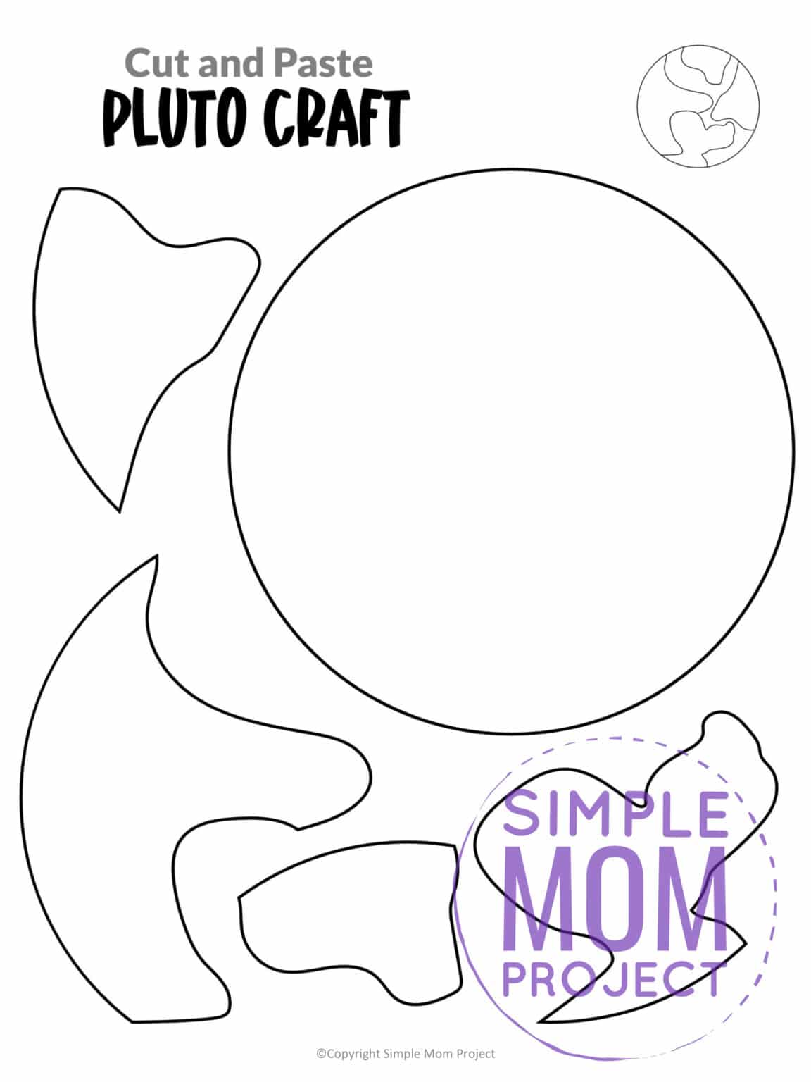 Pluto Craft With Printable Template – Simple Mom Project