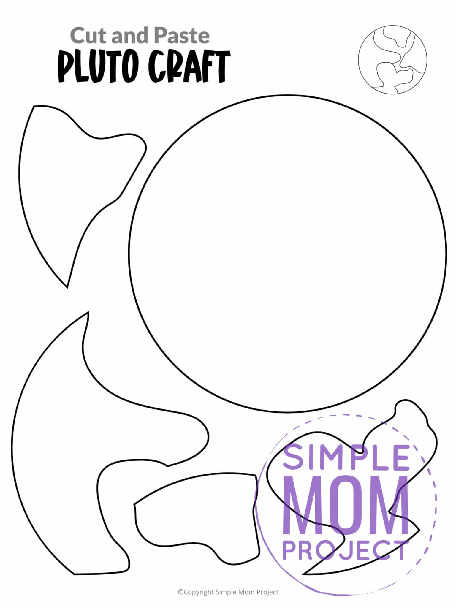 Pluto Craft With Printable Template – Simple Mom Project