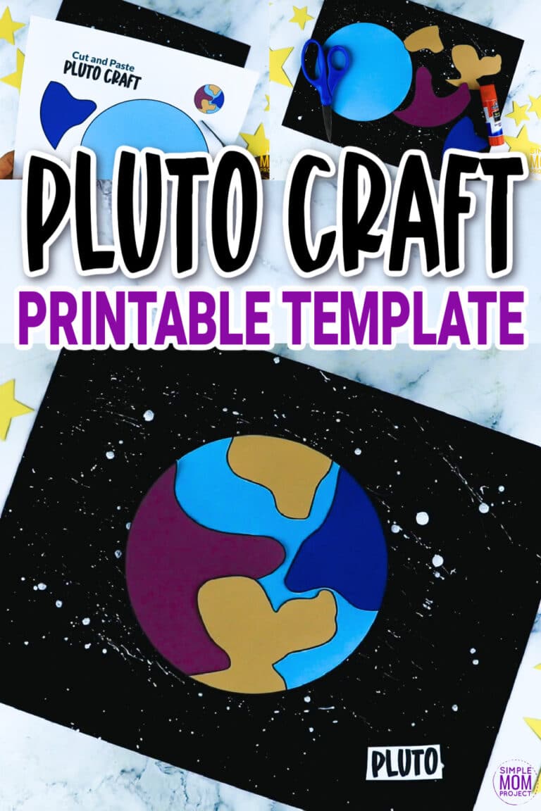 Pluto Craft With Printable Template - Simple Mom Project