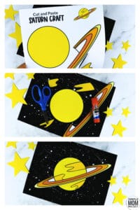 Cut and Paste Saturn Craft with Saturn Template - Simple Mom Project