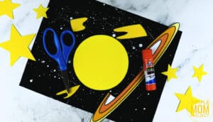Cut and Paste Saturn Craft with Saturn Template - Simple Mom Project