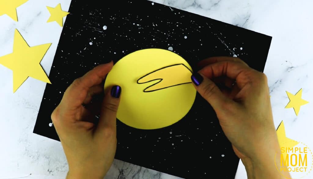 Cut and Paste Saturn Craft with Saturn Template - Simple Mom Project