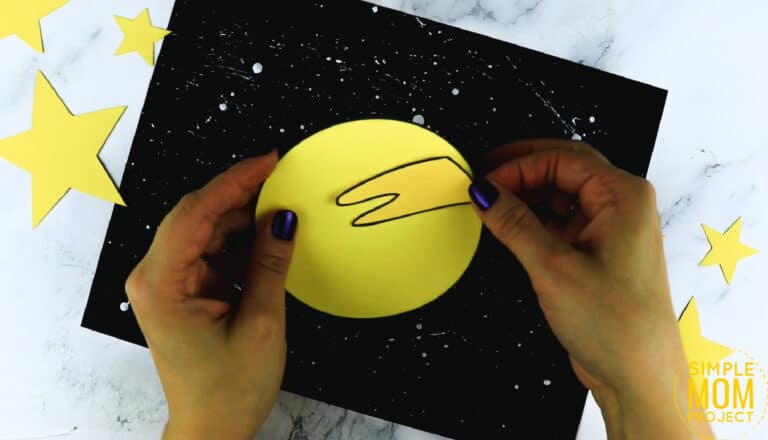 Cut and Paste Saturn Craft with Saturn Template - Simple Mom Project