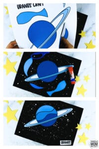 Uranus Craft With Printable Template - Simple Mom Project