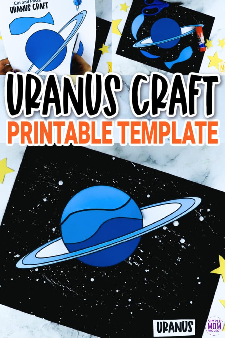 Uranus Craft With Printable Template - Simple Mom Project