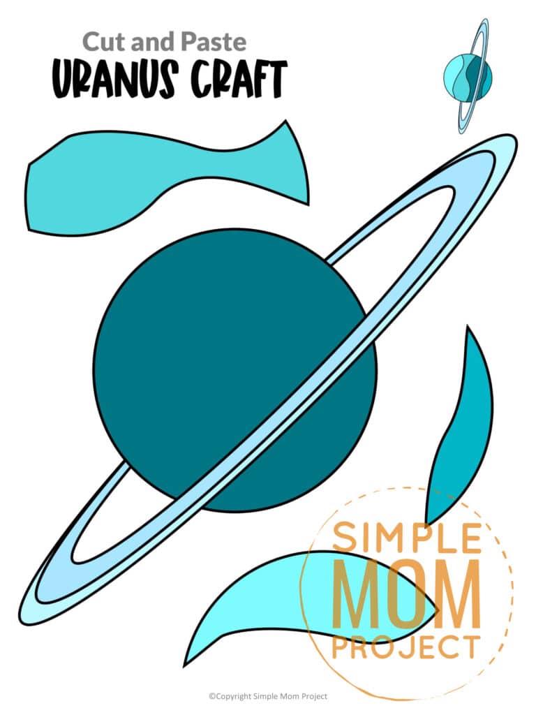 Uranus Craft With Printable Template - Simple Mom Project