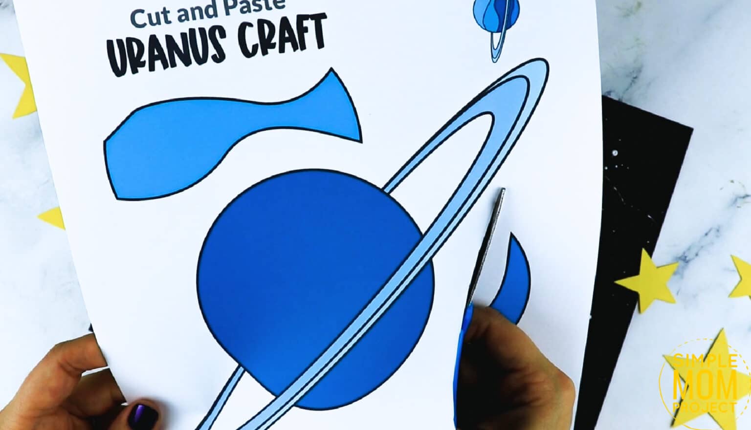 Uranus Craft With Printable Template - Simple Mom Project
