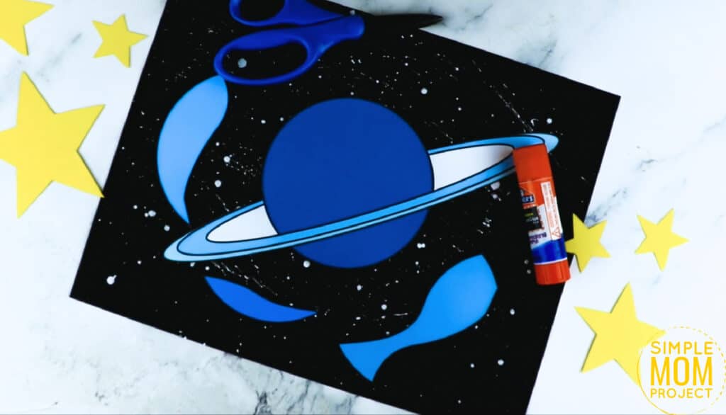Uranus Craft With Printable Template - Simple Mom Project