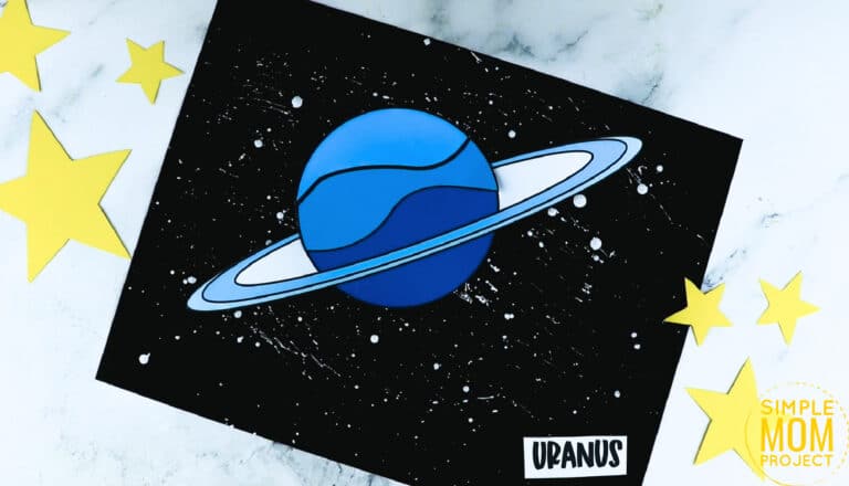 Uranus Craft With Printable Template - Simple Mom Project
