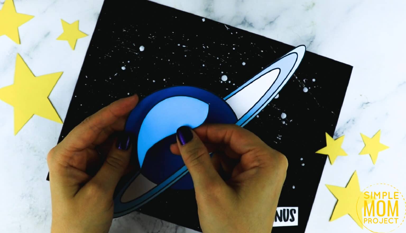 Uranus Craft With Printable Template - Simple Mom Project
