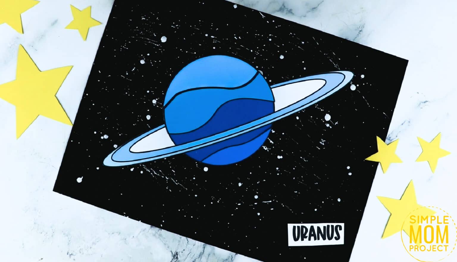 Uranus Craft With Printable Template - Simple Mom Project